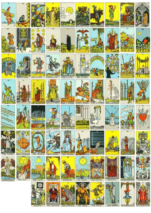 Downloads – Adesivo Deck Tarô Rider Waite Smith – grátis – Sagrado Tarot